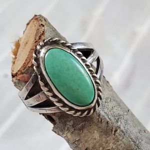 Vintage | Jewelry | Silver And Turquoise Ring | Poshmark